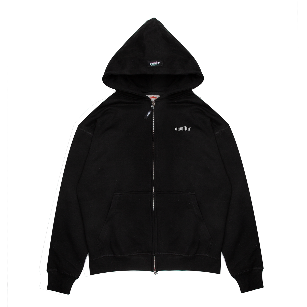 Tiny Ol' Sumibu Zip-Hoodie | Black - White - - Smib